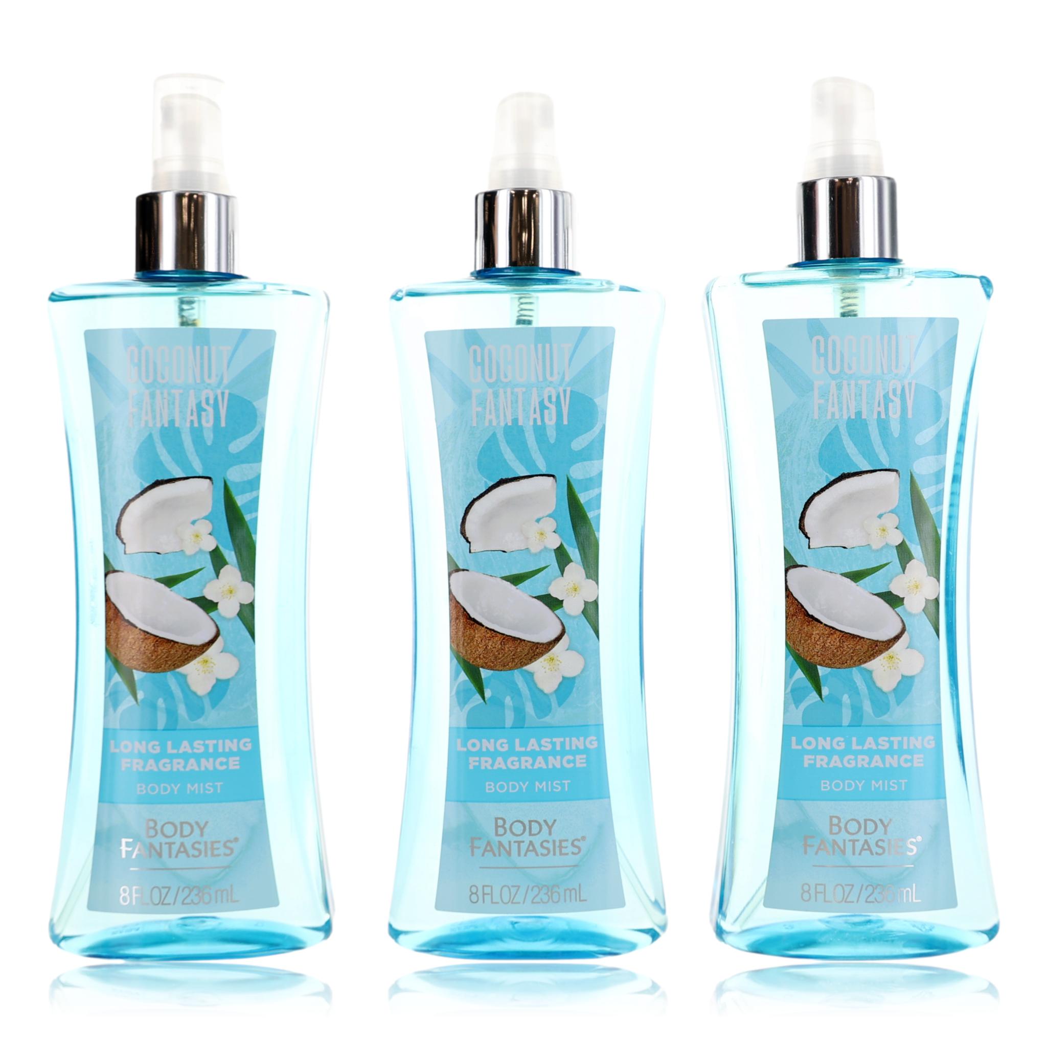 Coconut Fantasy by Body Fantasies, 3 x 8oz Fragrance Body Spray women ...