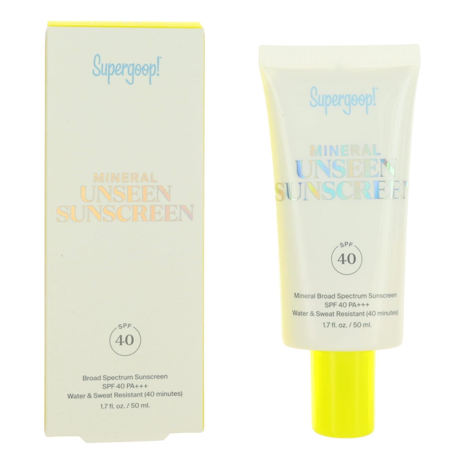 Supergoop Mineral Unseen Sunscreen by Supergoop, 1.7oz Sunscreen SPF40 ...